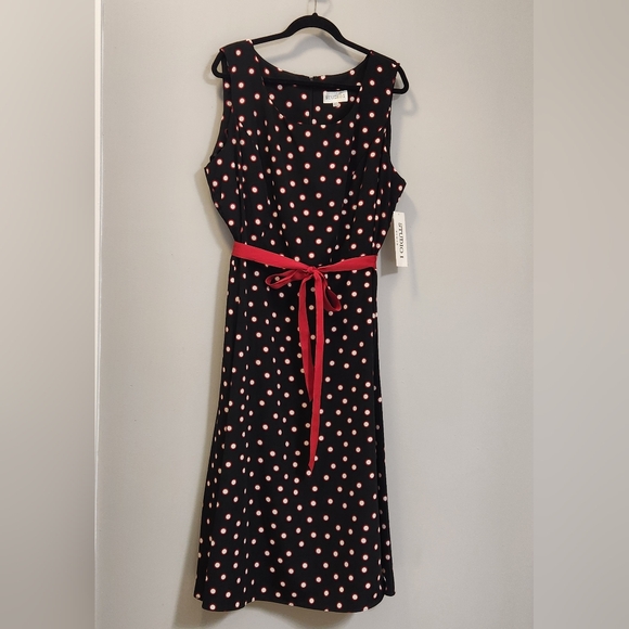 Studio I | Dresses | Nwt Studio I Womens Sleeveless Dress Polka Dot ...